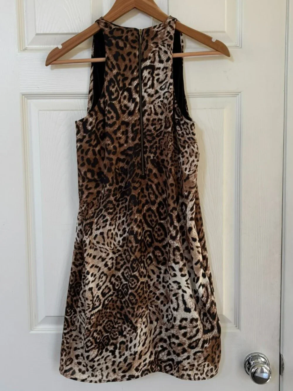 Zara | Dresses | Zara Leopard Cheetah Animal Print Sleeveless Mini ...